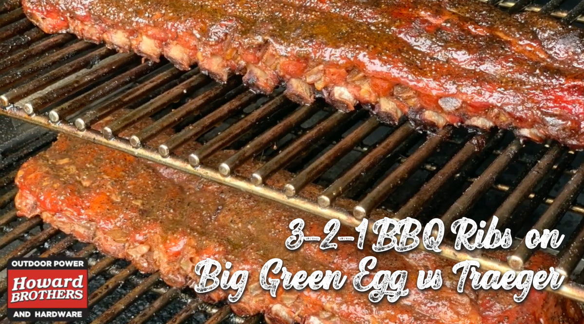 3-2-1 BBQ Ribs - Big Green Egg vs Traeger – Howard Brothers